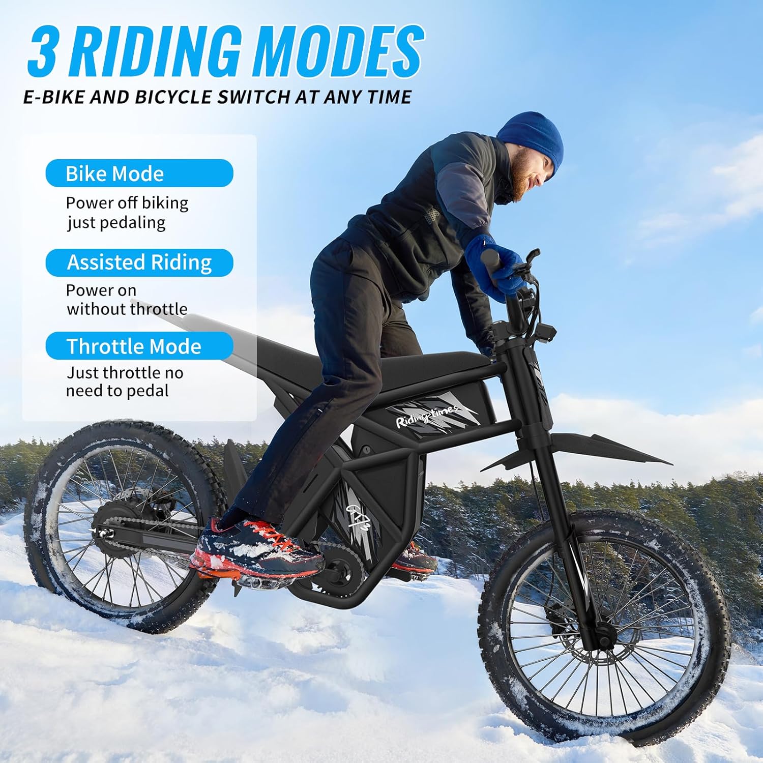 Riding’times GT73 Electric Dirt Bike Canada – Dual Battery - Street Rides
