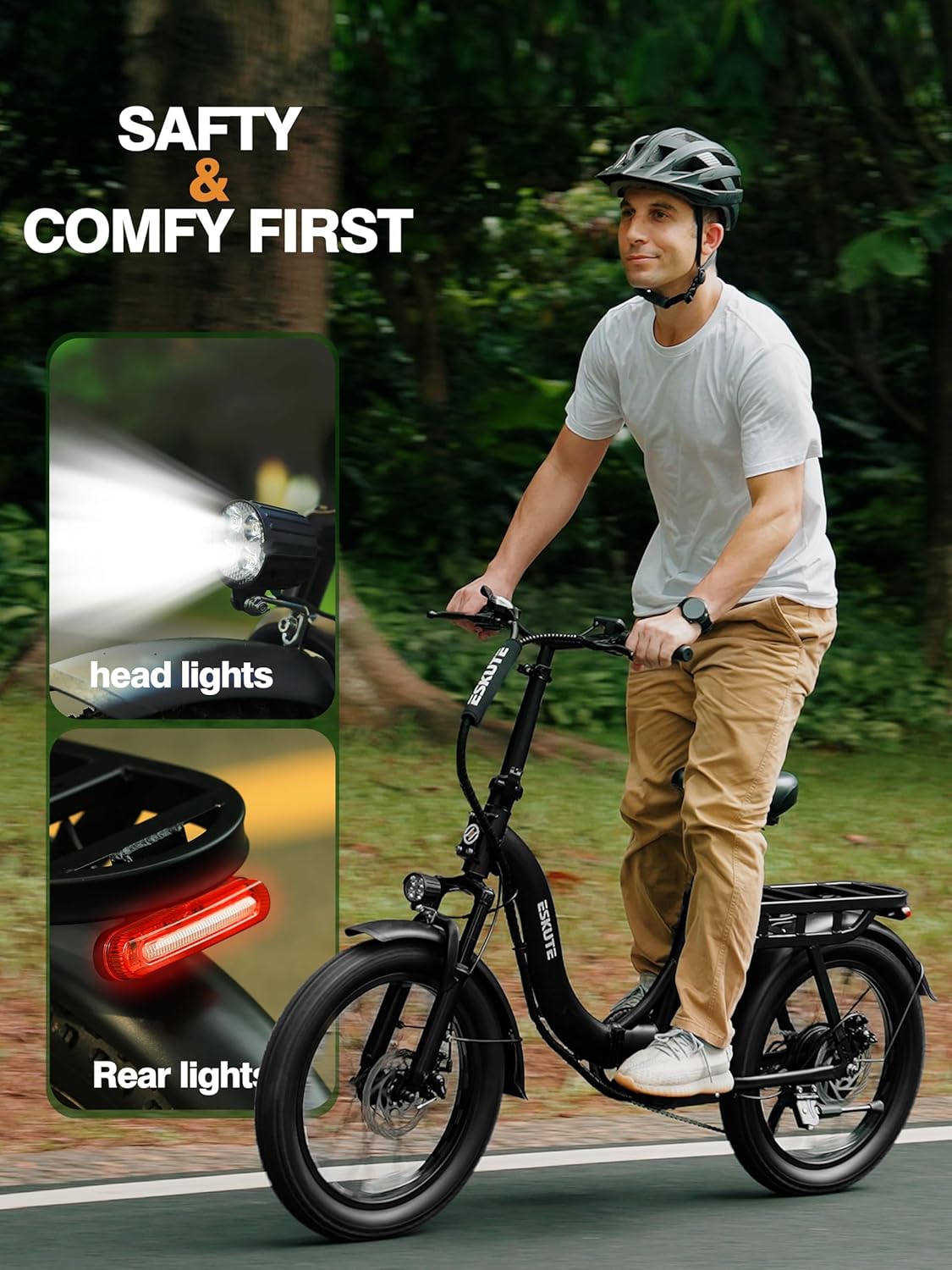 Eskute D200 Folding Electric Bike Canada | 500W | Street Rides
