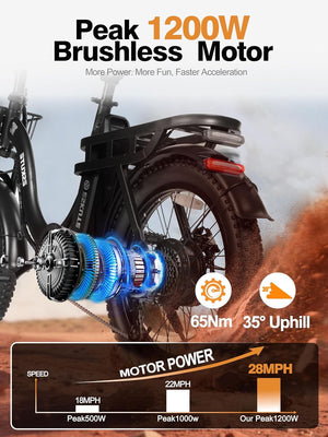 Eskute D200 Folding Electric Bike Canada | 500W | Street Rides